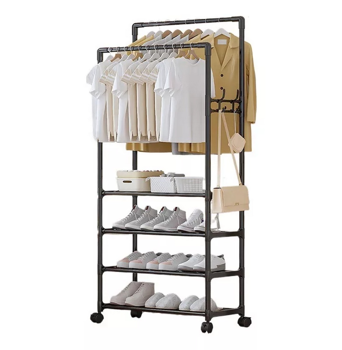 Perchero 4 Niveles Premium Organizador Ropa Closet Con Rueda - Rappi