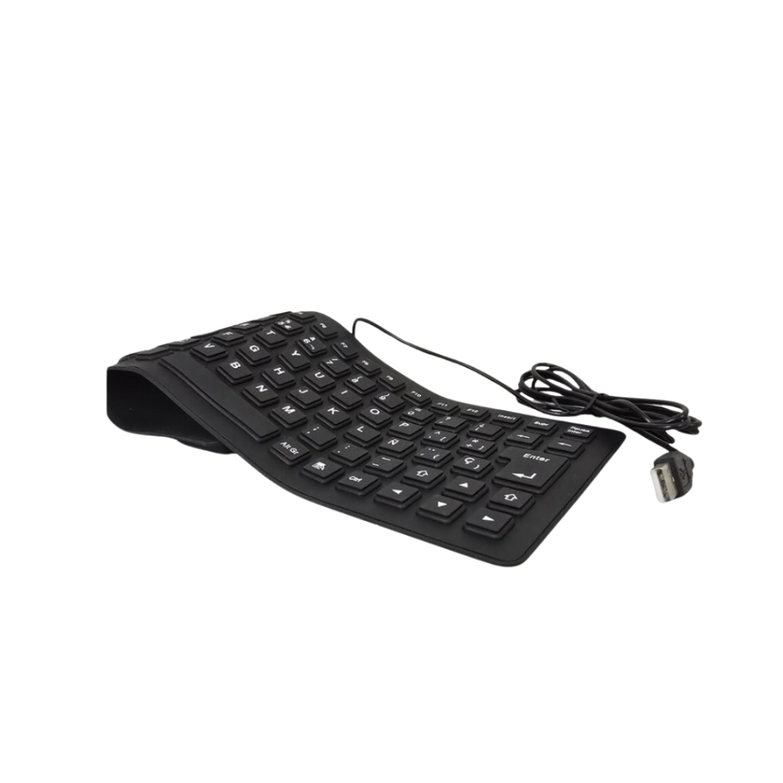 Teclado Flexible Usb Plegable Español Resistente Polvo Y Agua - Rappi