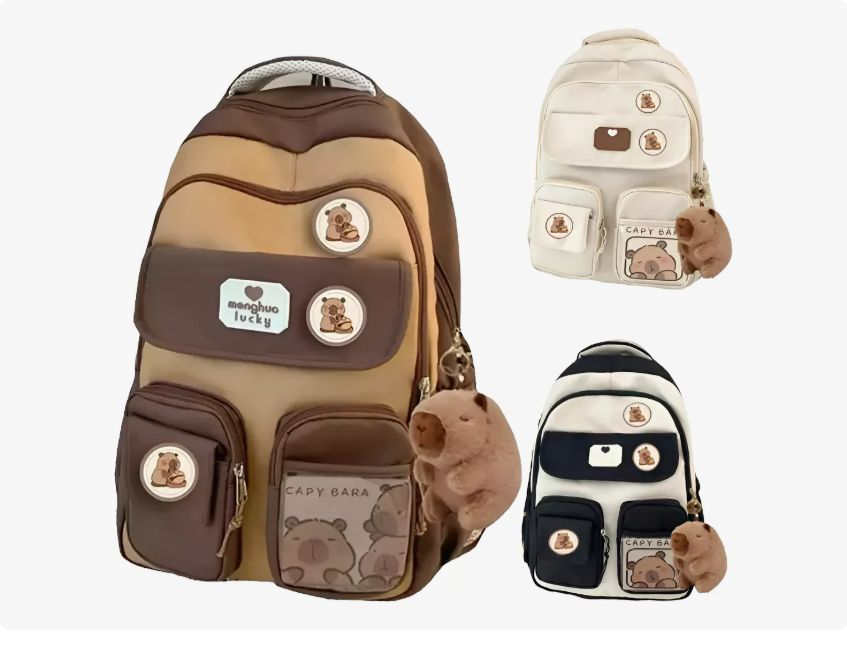 Maleta Bolso Morral Capibara Beige - Rappi