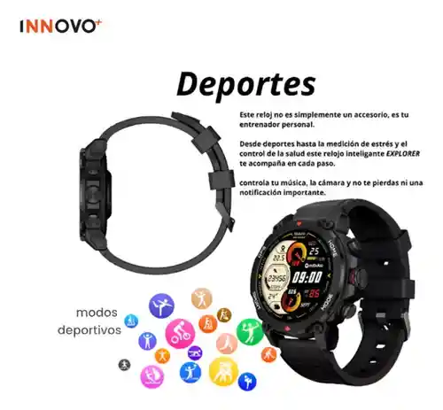 Reloj Smartwatch Mobulaa Chat Gpt Llamadas Aurafit Explorer Sumergible Innovo Tech - Rappi