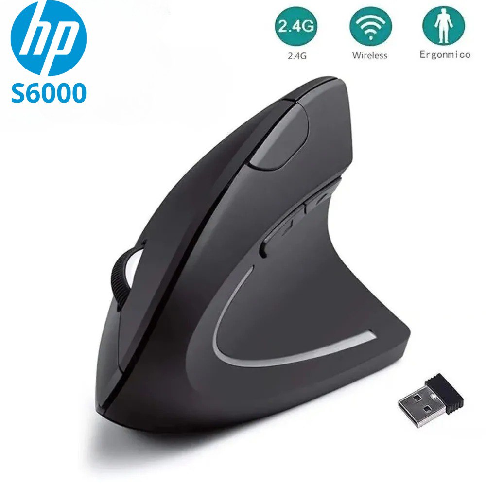 Mouse Inalambrico Vertical Ergonomico Recargable Hp S6000 - Rappi