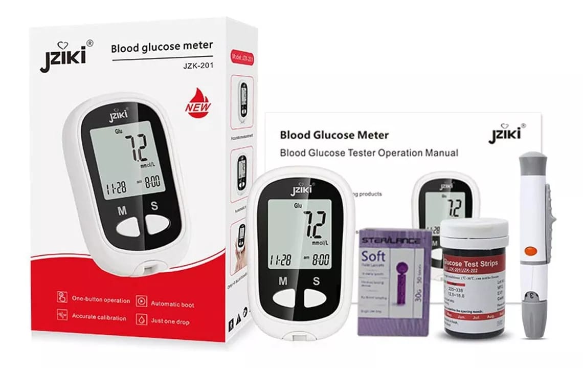 Glucómetro Medidor Glucosa Jziki Monitoreo Con Tirillas - Rappi