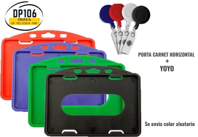 Set Porta Carnet Horizontal + Yoyo Retráctil X 1 Und - Rappi