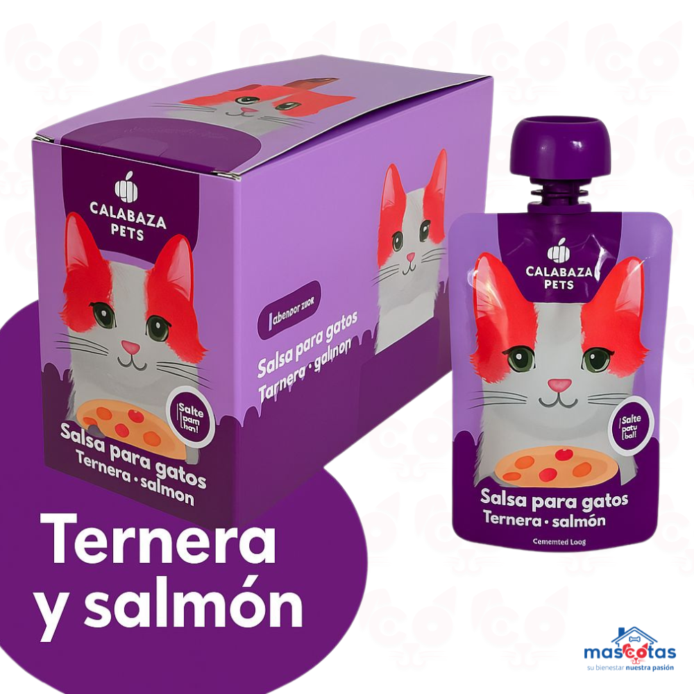 Salsa Para Gatos Sabor Ternera Y Salmon 80 G - Rappi