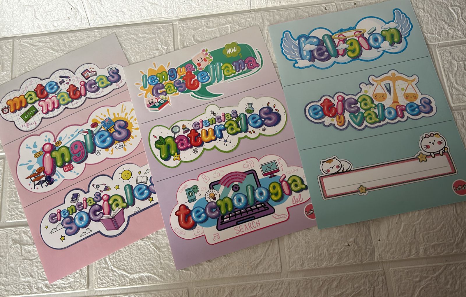 Stickers Para Marcar Cuadernos Lukis - Rappi