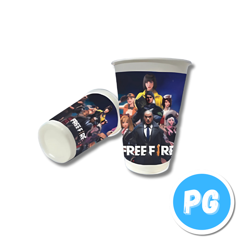 Paquete Vaso Plastico X12 Unds Free Fire - Rappi