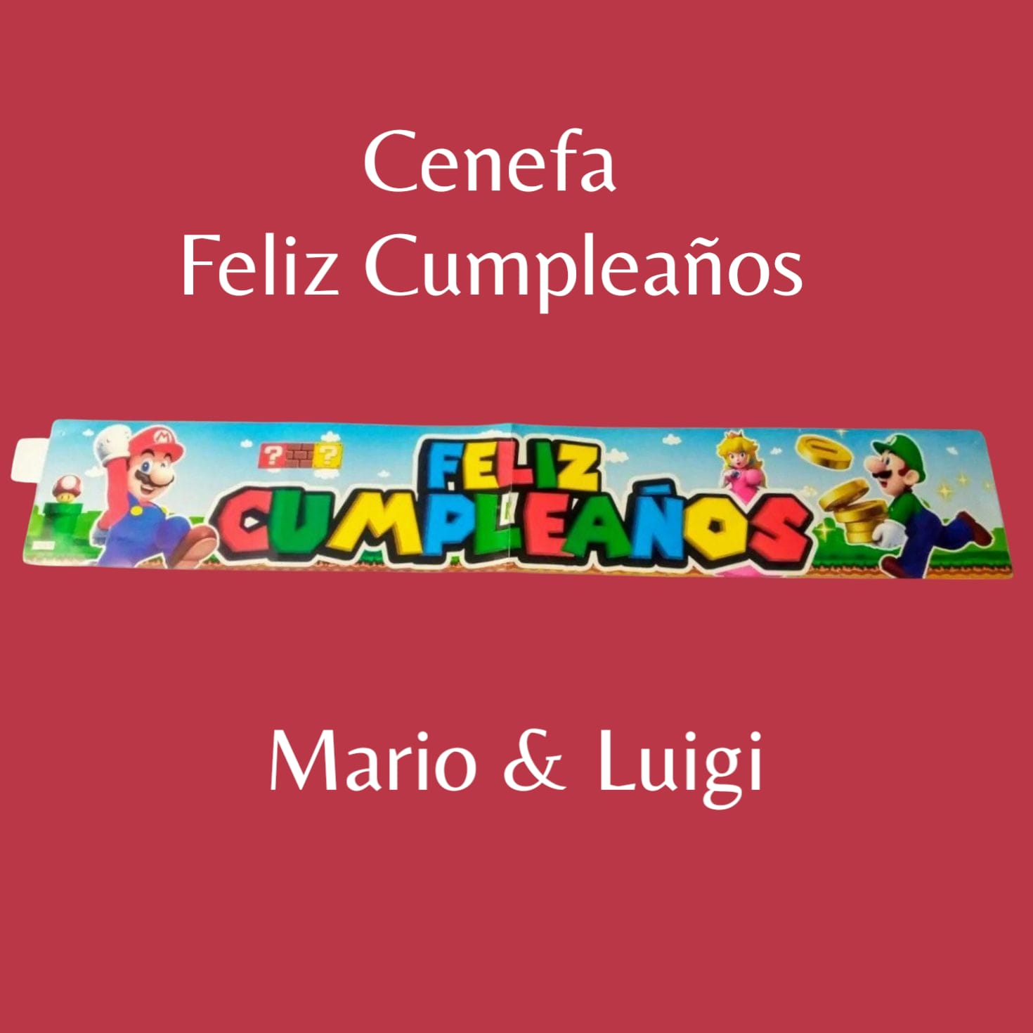 Letrero Feliz Cumpleaños Super Mario Bros Luigi - Rappi