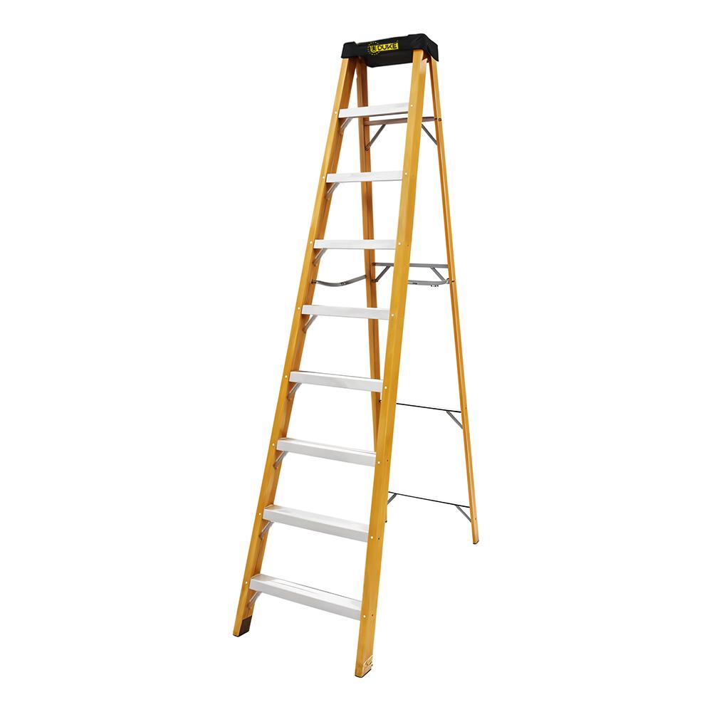 Escalera Tijera 8 Peldaños En Fibra De Vidrio Cap 150 Kilos Uso ...