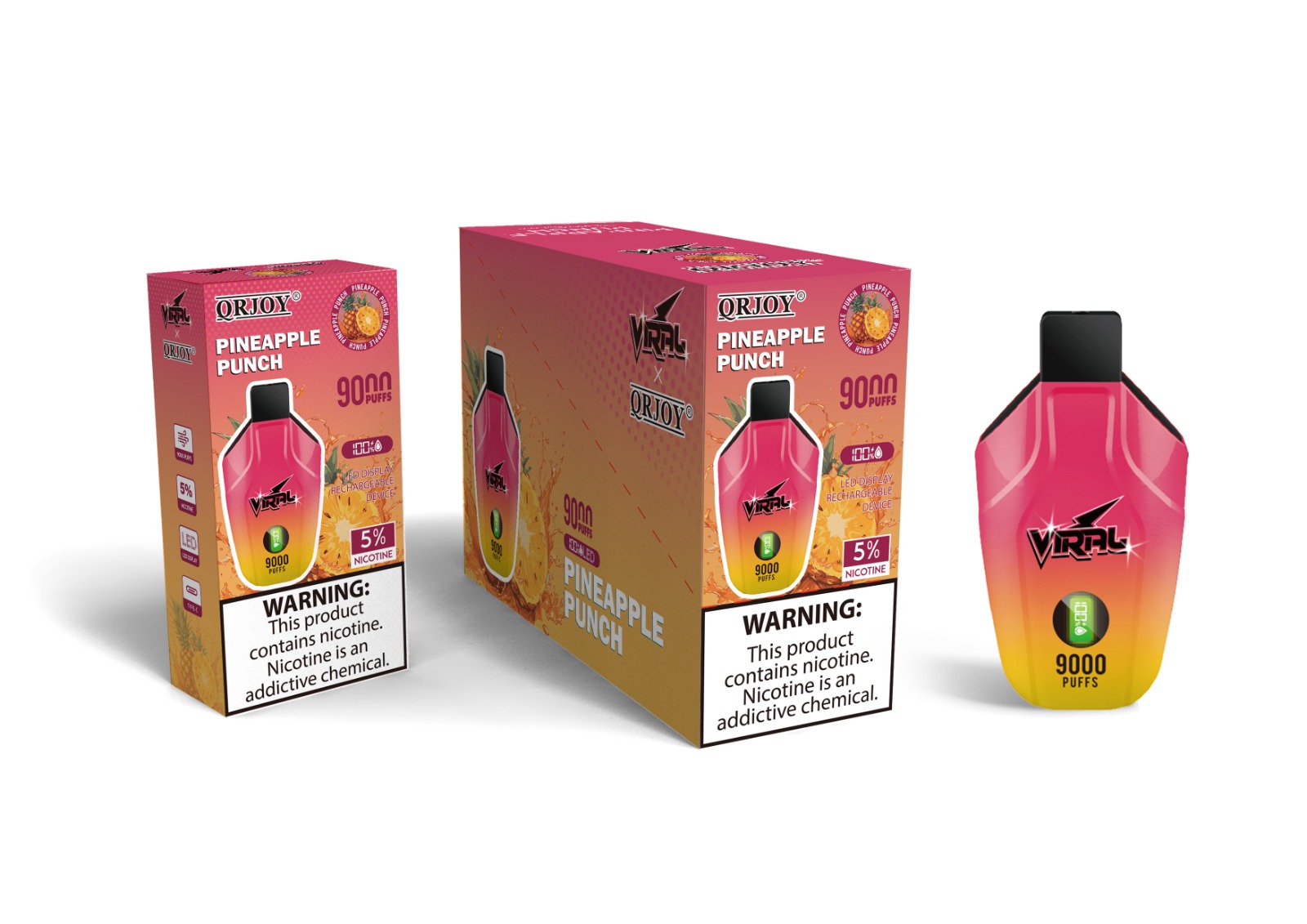 Vapeador Viral 9.000 Puffs Pineapple Punch - Rappi