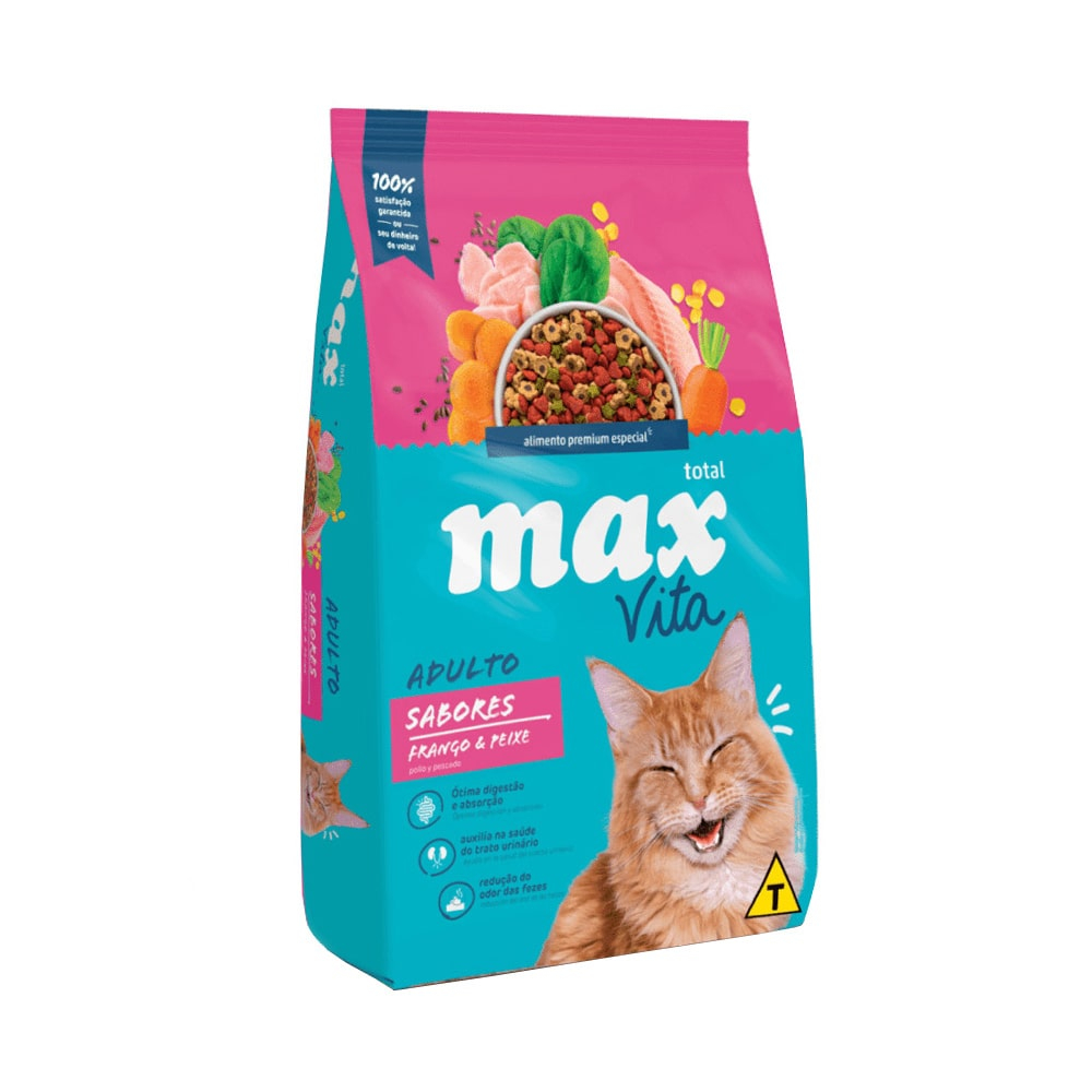 Alimento Max Vita Gato Adulto Sabores Frango Y Peixe 1kg - Rappi