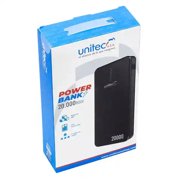 Power Bank 20.000 Mah Unitec Pwb-118-b - Rappi