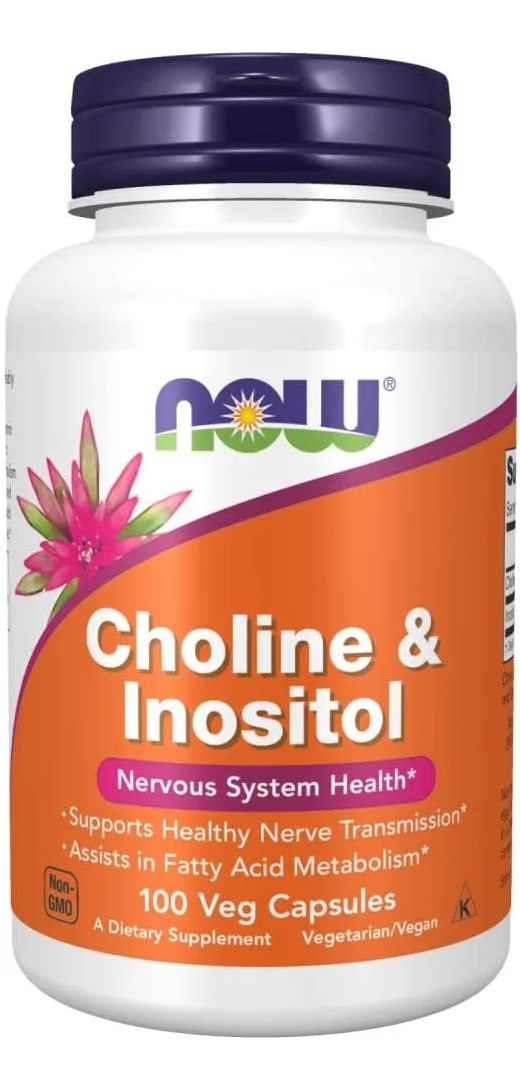 Now Choline Inositol 500mg 100 Capsulas - Rappi