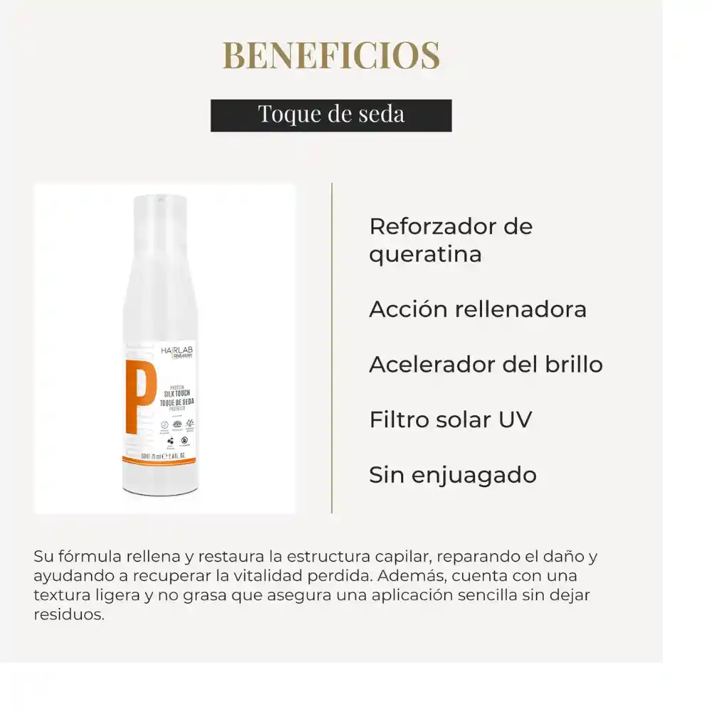 Hairlab Salerm Protein Silk Touch Toques De Seda 70ml - Rappi