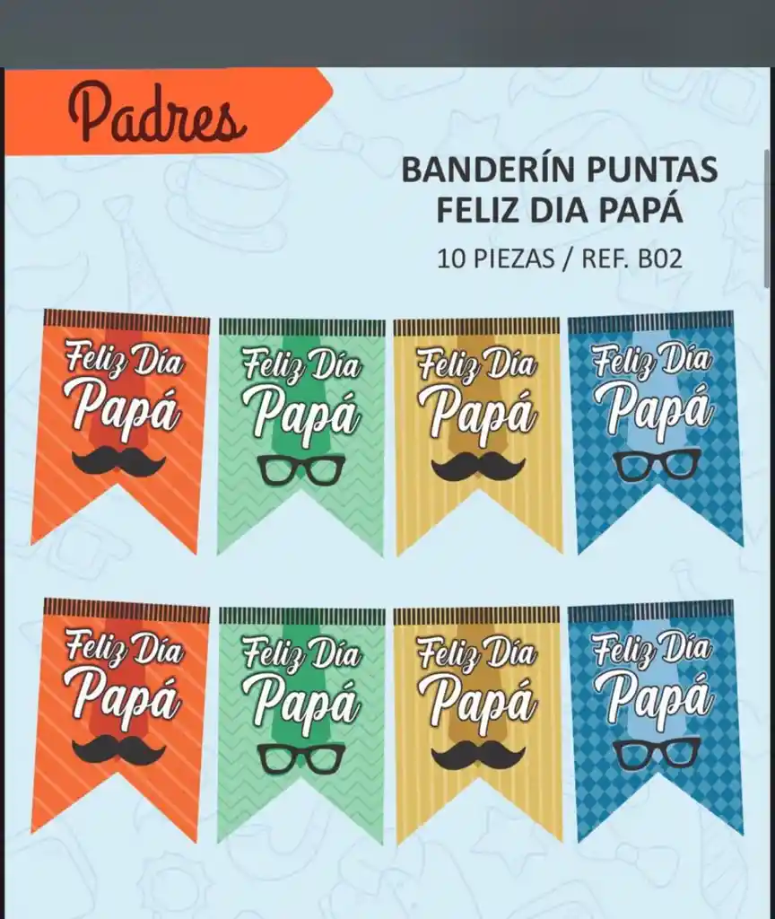 Banderin Punta Feliz Dia Papa - Rappi