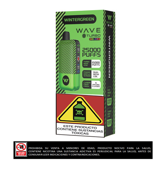 Wave Turbo 25.000 Puffs Wintergreen - Rappi