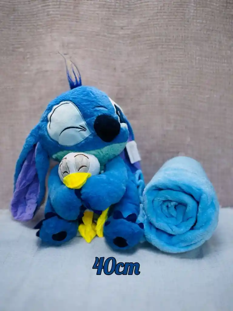 Peluche Stitch Pato Con Cobija 40cm - Rappi