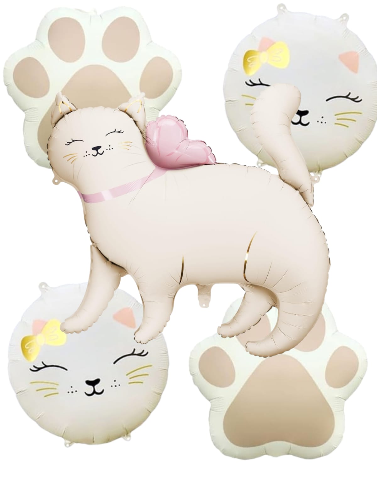Globos Metalizados Gatita Gato Mascotas Fiestas Animales X5 - Rappi