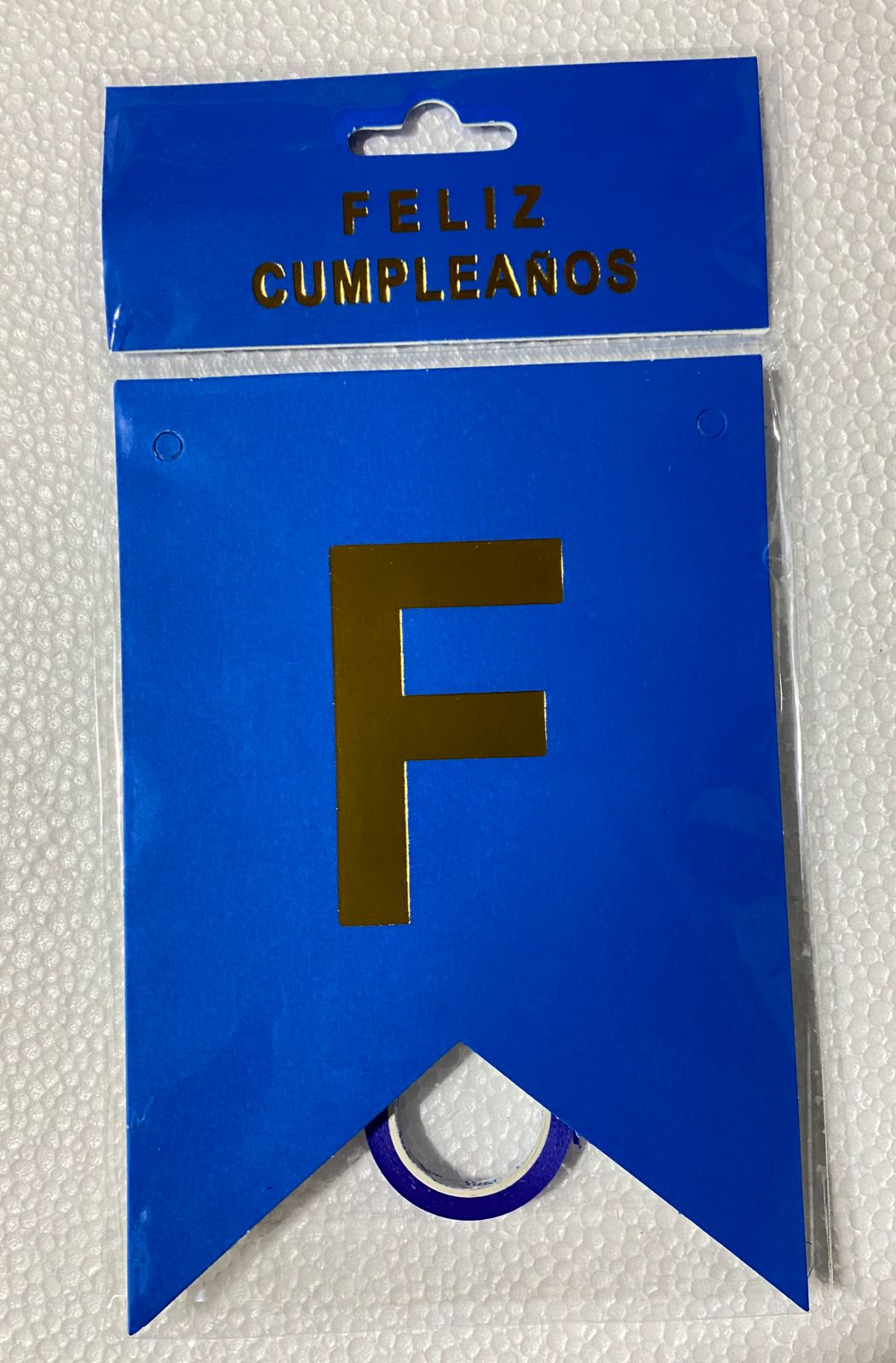 Banderin Feston Fiesta Matte Feliz Cumpleaños Azul Rey - Rappi