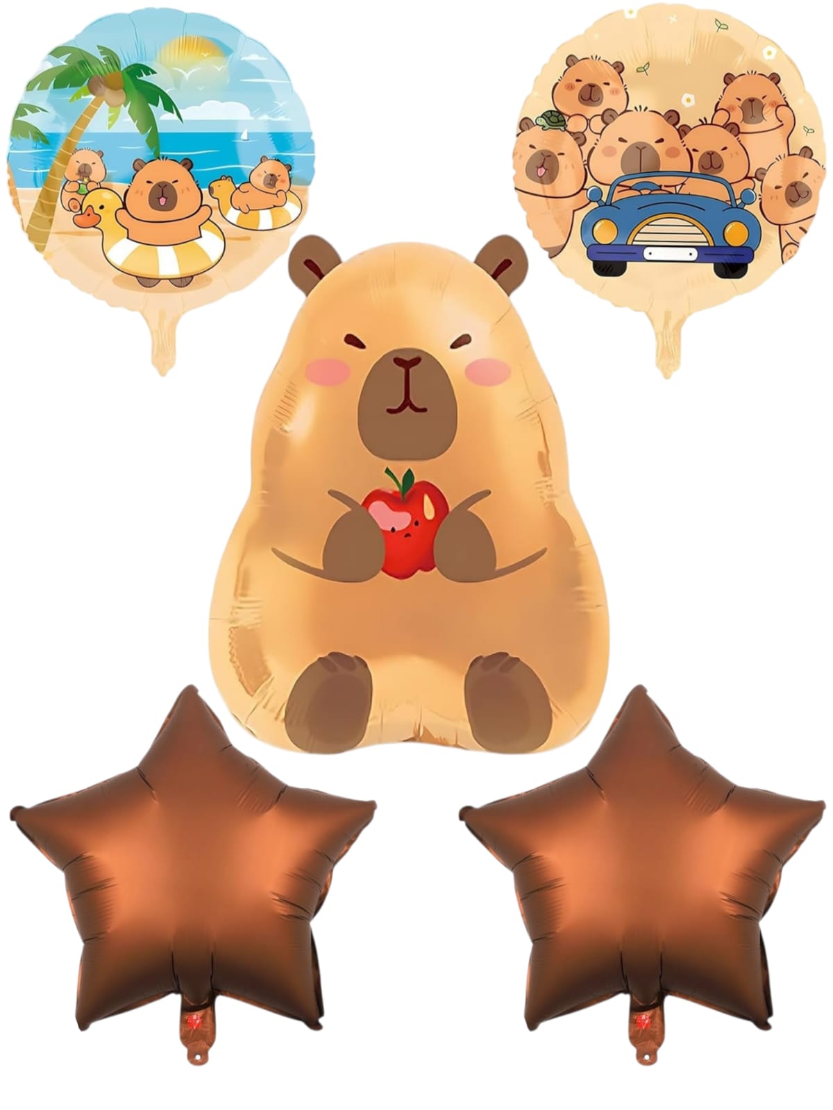 Globos Metalizados Capibara Capybara Fiestas Animales X5 - Rappi