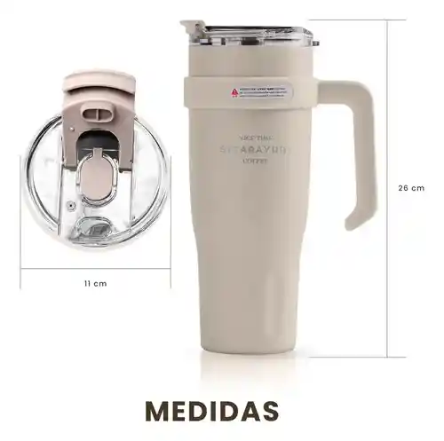 Termo Acero Inoxidable 900ml Premium Sitarayuri Doble Boquilla Frío ...