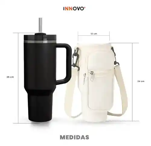 Termo Acero Inoxidable 40oz Con Funda Bolso Porta Termo Correa ...