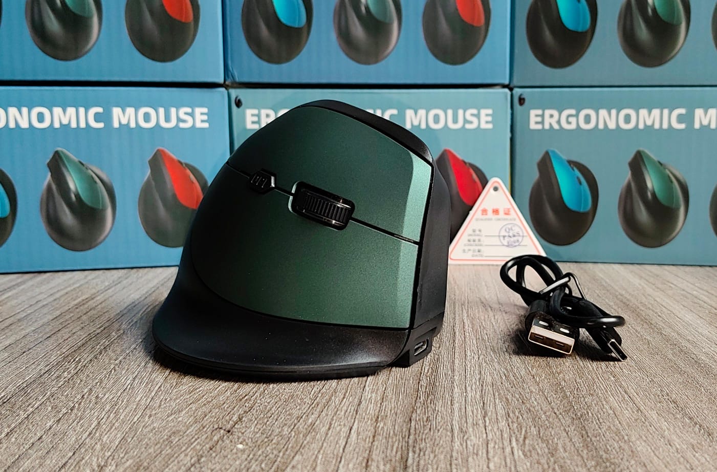 Mouse Vertical De Colores Inalambrico Puerto De Carga Tipo C Verde - Rappi
