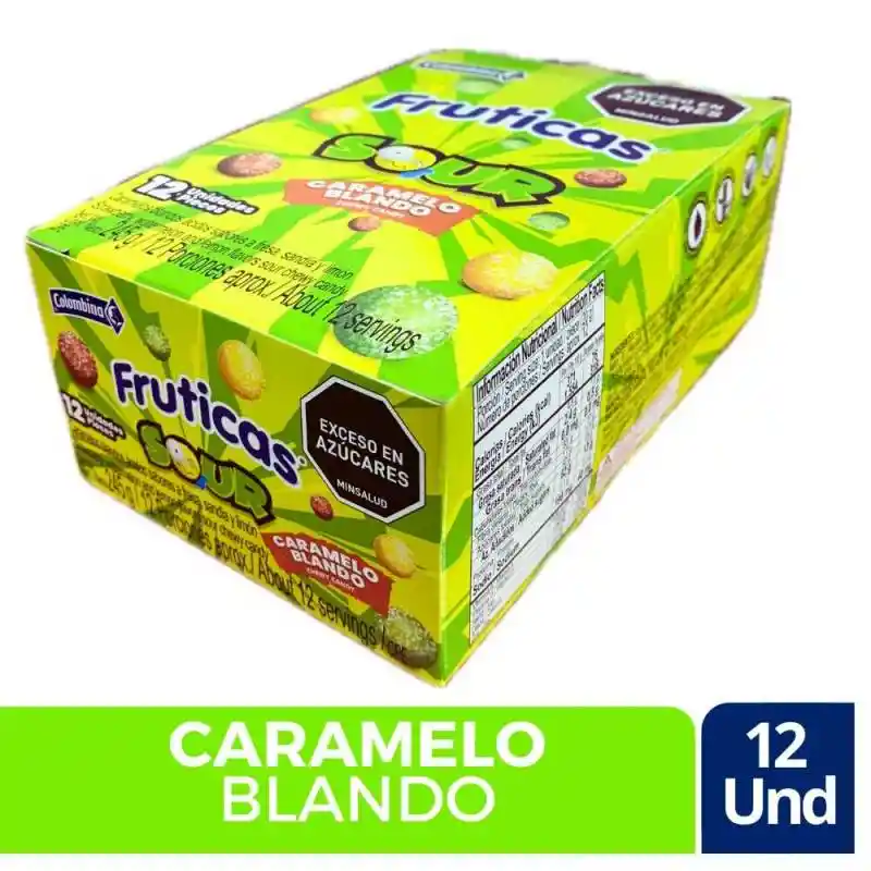 Dulce Fruticas Caramelo Blando Sour X 12u - Rappi