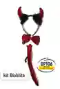 Disfraz Diablita Kit Diadema Cuernos Cola Y Corbatin Halloween desde ...