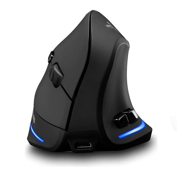 Mouse Vertical Bluetooth Inalámbrico Recargable Negro - Rappi