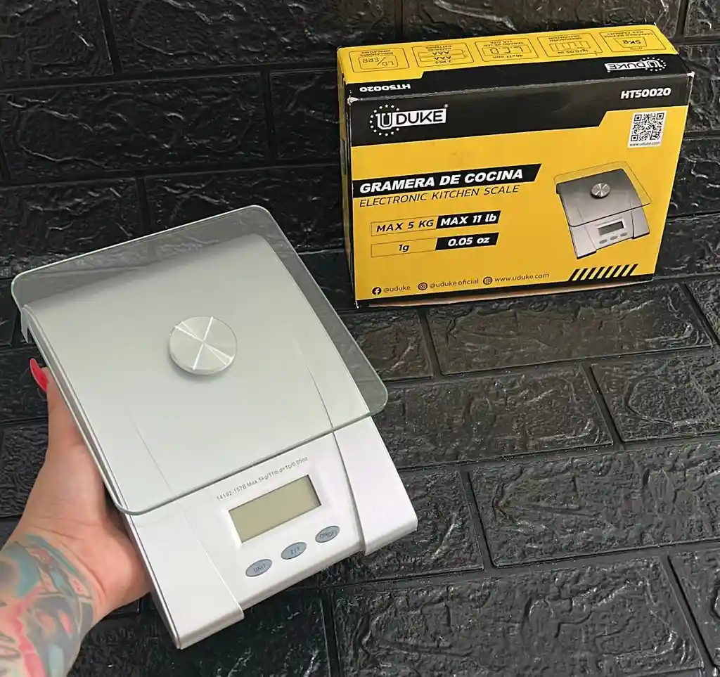 Gramera Digital Duke 5kl En Base De Vidrio - Rappi