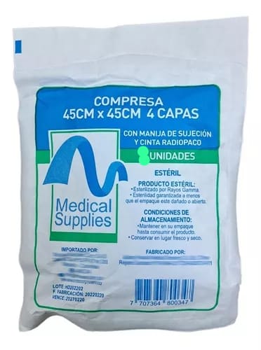 Compresa Esteril 45cm X 45cm X Und Medical - Rappi