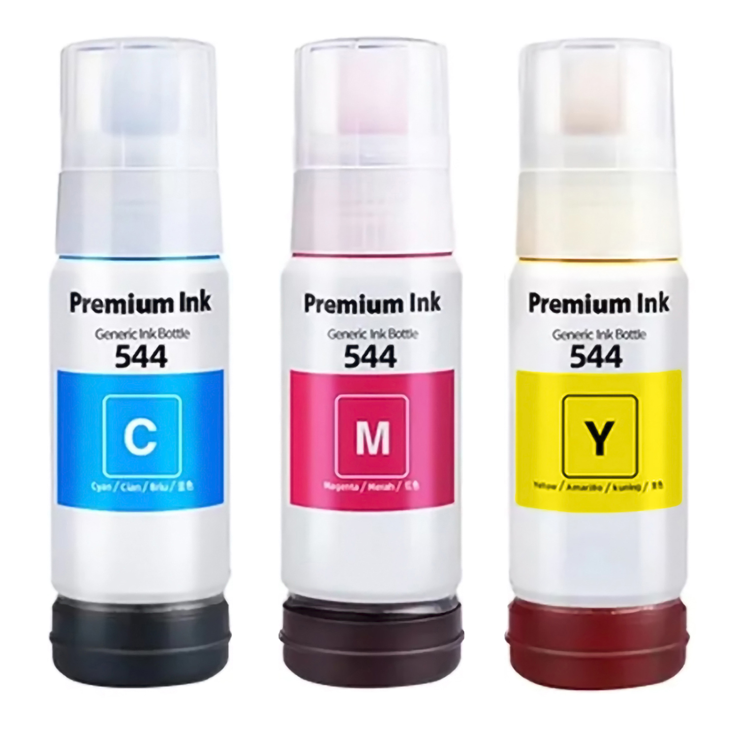 Kit X3 Botes De Tinta Genérica Epson 544 Colores C-m-y 70ml - Rappi