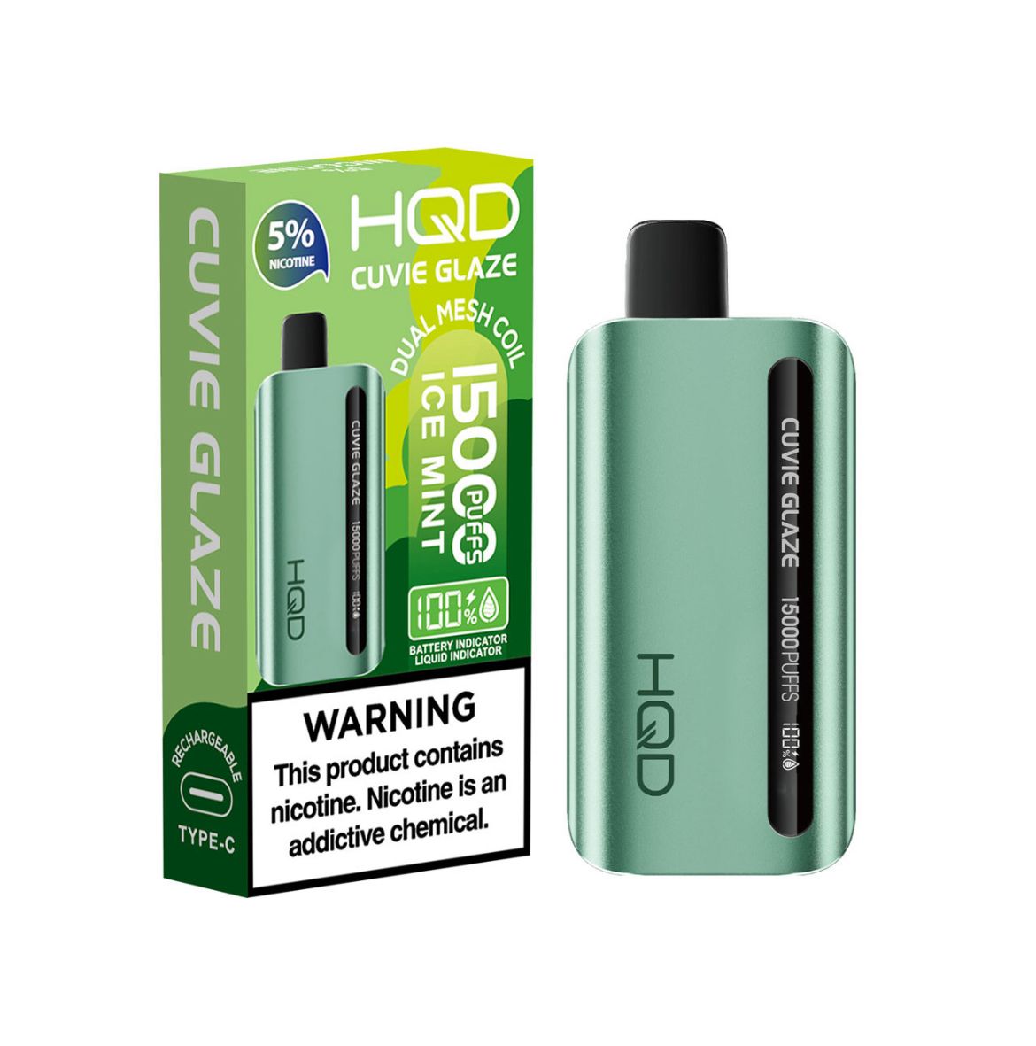 Hqd Glaze Ice Mint 15.000 Puffs - Rappi