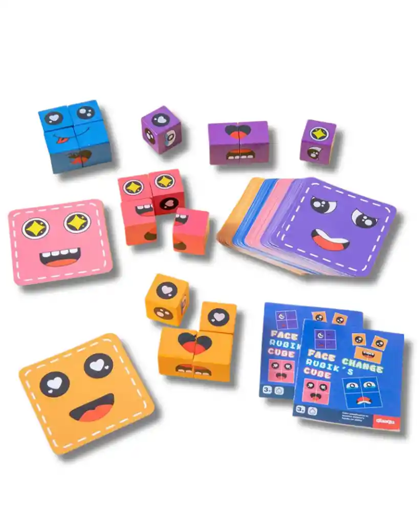 Juego De Cubos De Caritas Para Desarrollar Lógica - Rappi