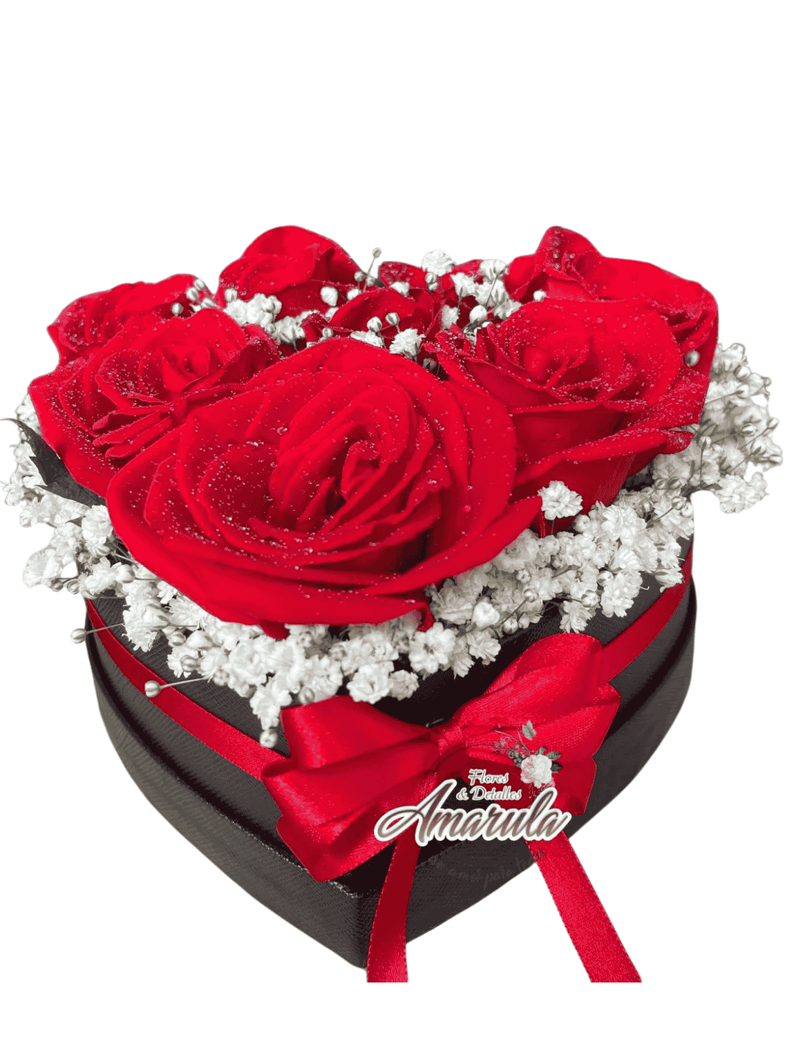 Caja Pequeña Corazón Con Rosas Rojas - Rappi