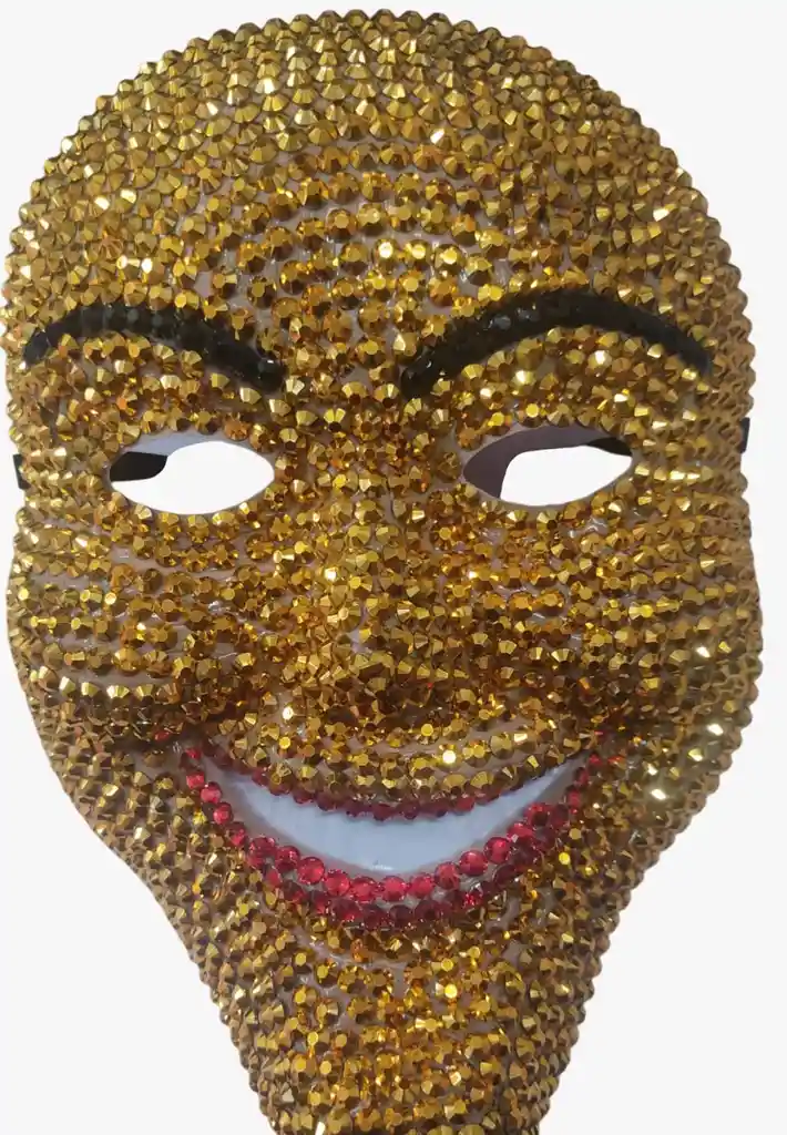 Mascara La Purga Purge Sonriente Halloween Premium Dorado - Rappi