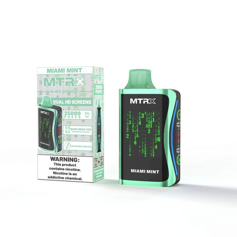 Vape Matrix 25 Mil Puffs Miami Mint Vaper Vapper Vapeador Cigarrilo ...