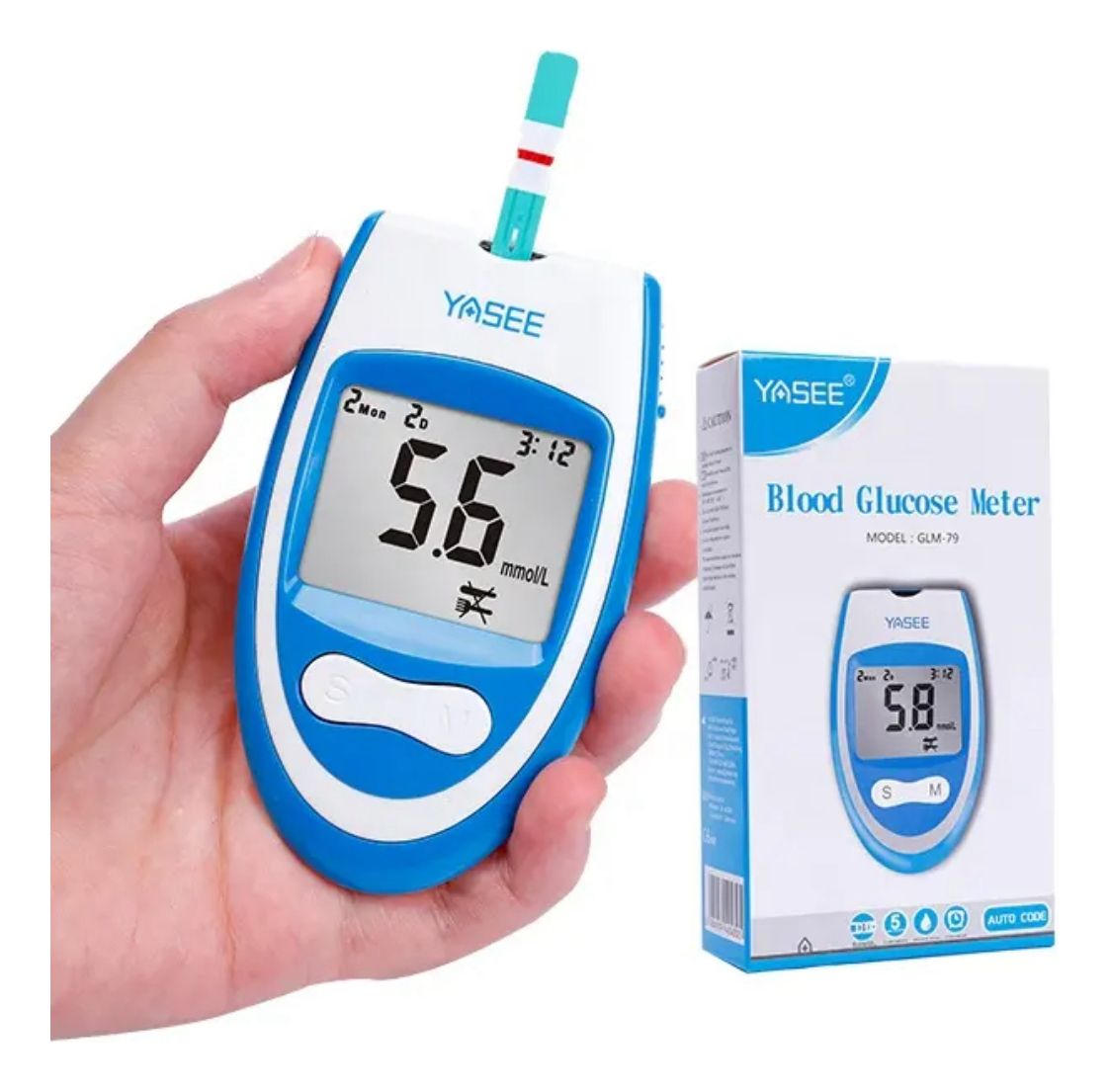 Glucómetro Digital Monitoreo Azúcar Control Salud Portátil - Rappi