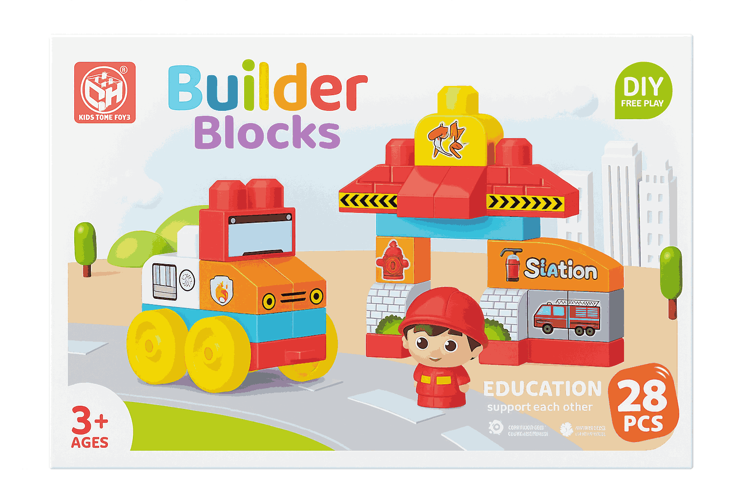 Juego Bloques Bomberos Grandes Y Figuras 28 Piezas Niños - Rappi