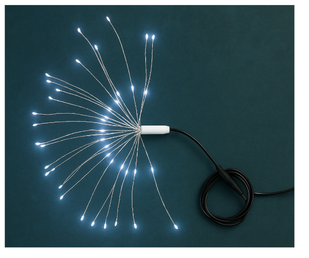 Luces Micro Led Fuegos Artificiales Navideñas Blanco - Rappi