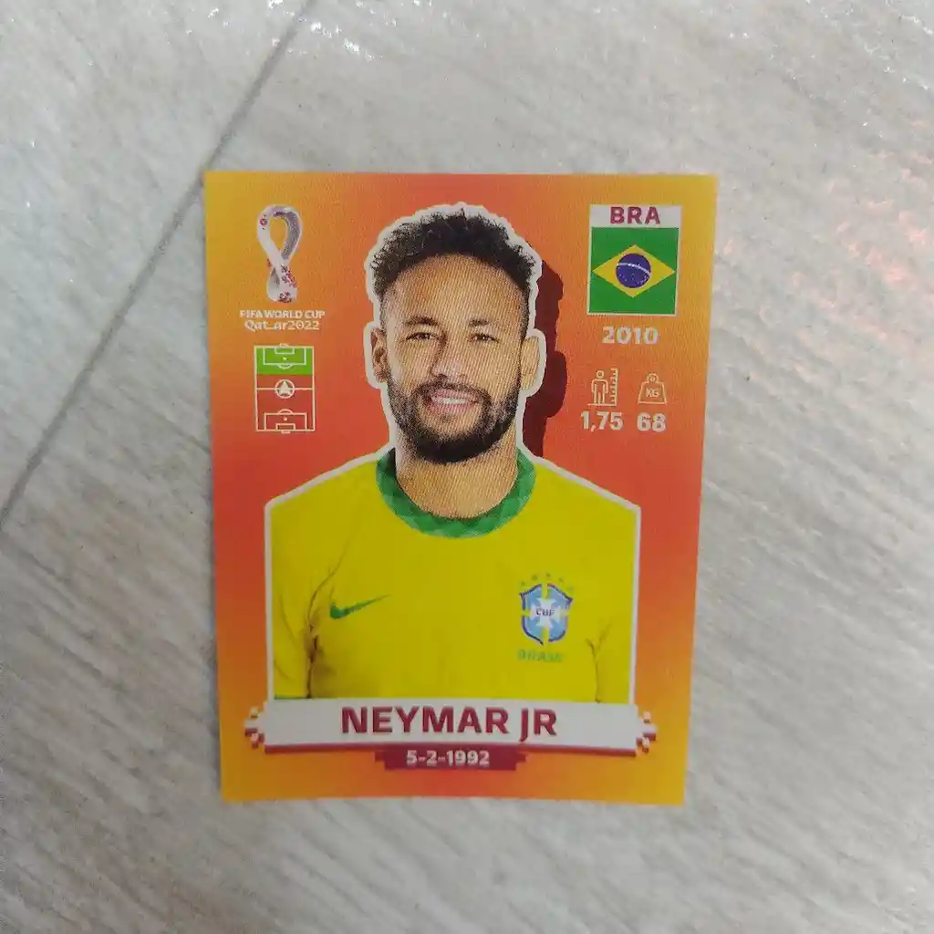 Lamina Neymar Jr Para Album Copa Mundial Qatar 2022 Panini Rappi lamina-neymar-jr-para-album-copa-mundial-qatar-2022-panini-rappi