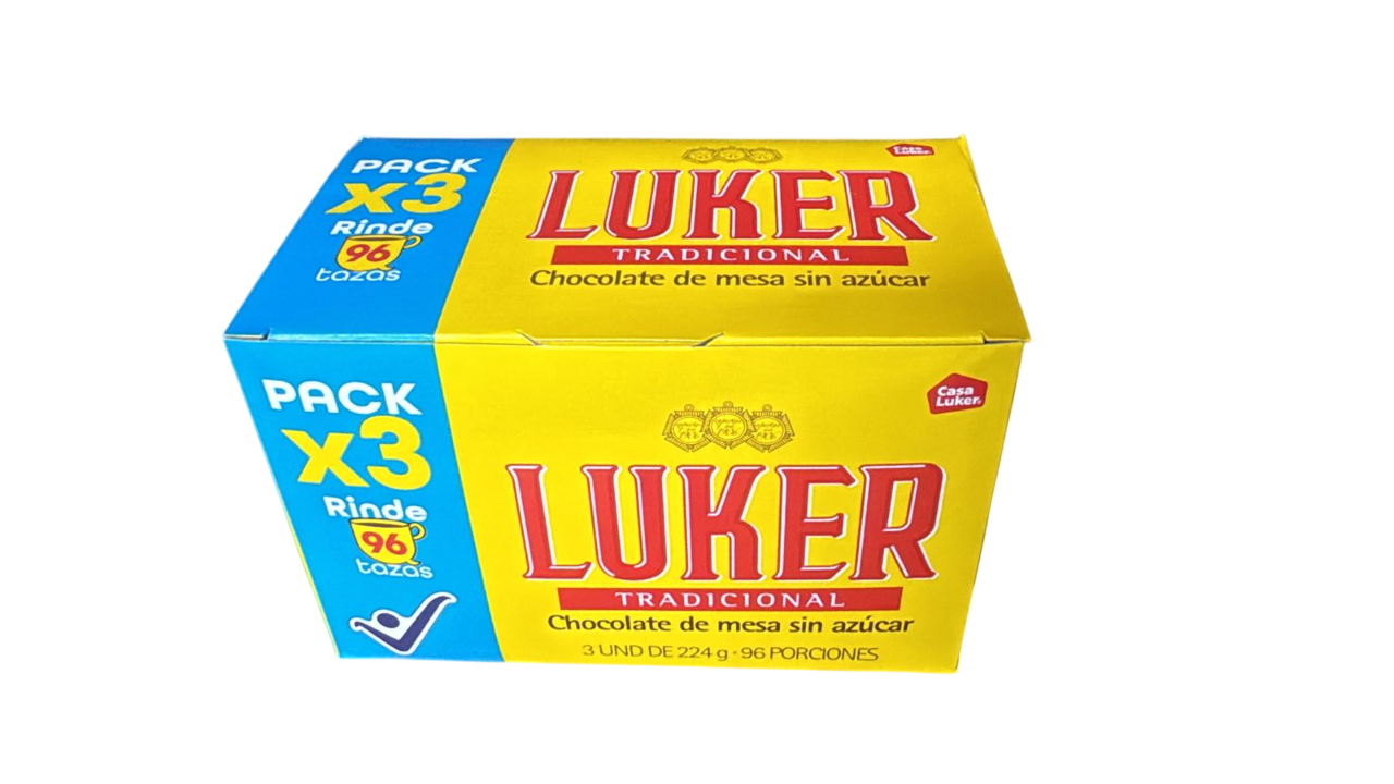 Chocolate De Mesa Luker Sin Azúcar Tradicional 3 X 224g - Rappi