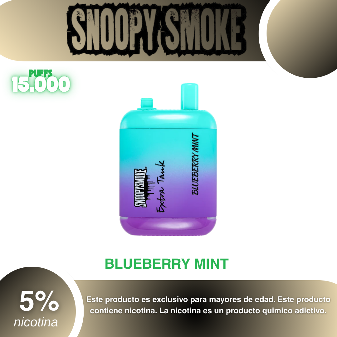 Vape Review Blueberry Mint Snoopy Smoke 15000 Puffs Australia Frozen ...
