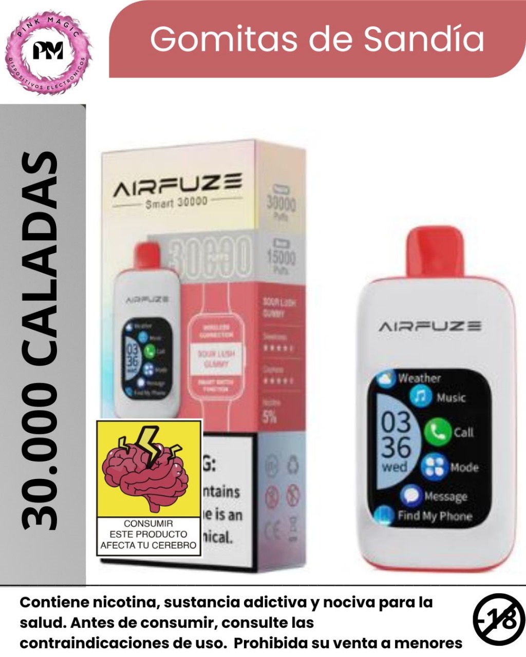 Airfuze Vapo Smart 30.000 Sour Lush Gummies - Rappi