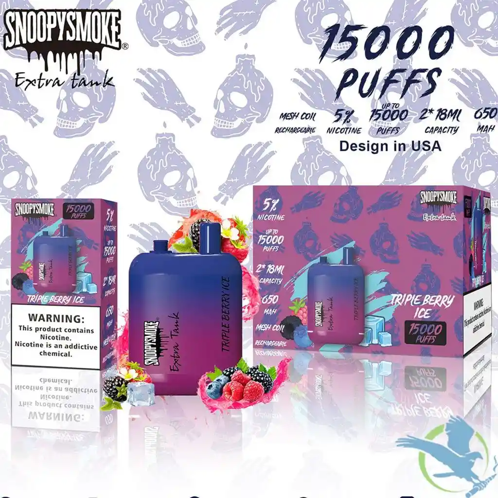 Vape / Vaporizador Snoopy Smoke 15k – Ultra Refrescante – Triple Berry ...