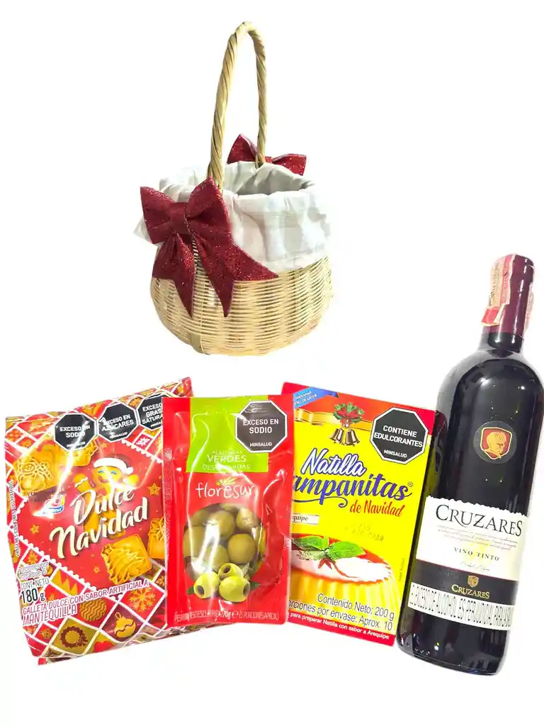 Regalo Especial El Canasto De La Abuela Con Vino Y Natilla - Regalo De ...