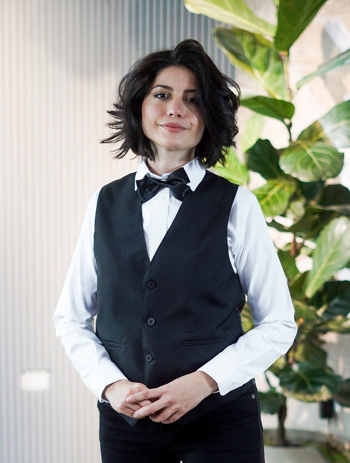 Chaleco Mesero Dama Negro. Tallas: Xl-xxl - Rappi