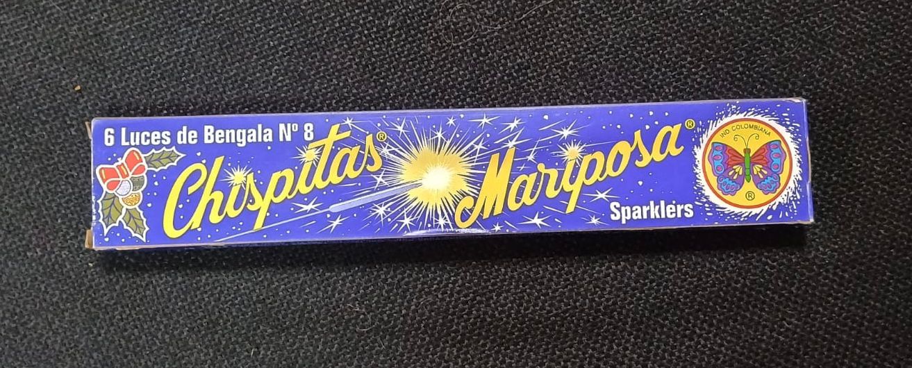 Chispitas Mariposa 1 Caja X 6 Bengalas Lucesitas Navidad - Rappi