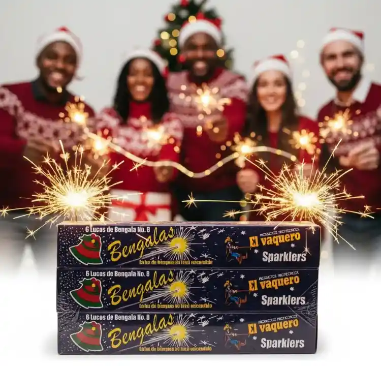 Chispitas Mariposa 1 Caja X 6 Bengalas Lucesitas Navidad - Rappi