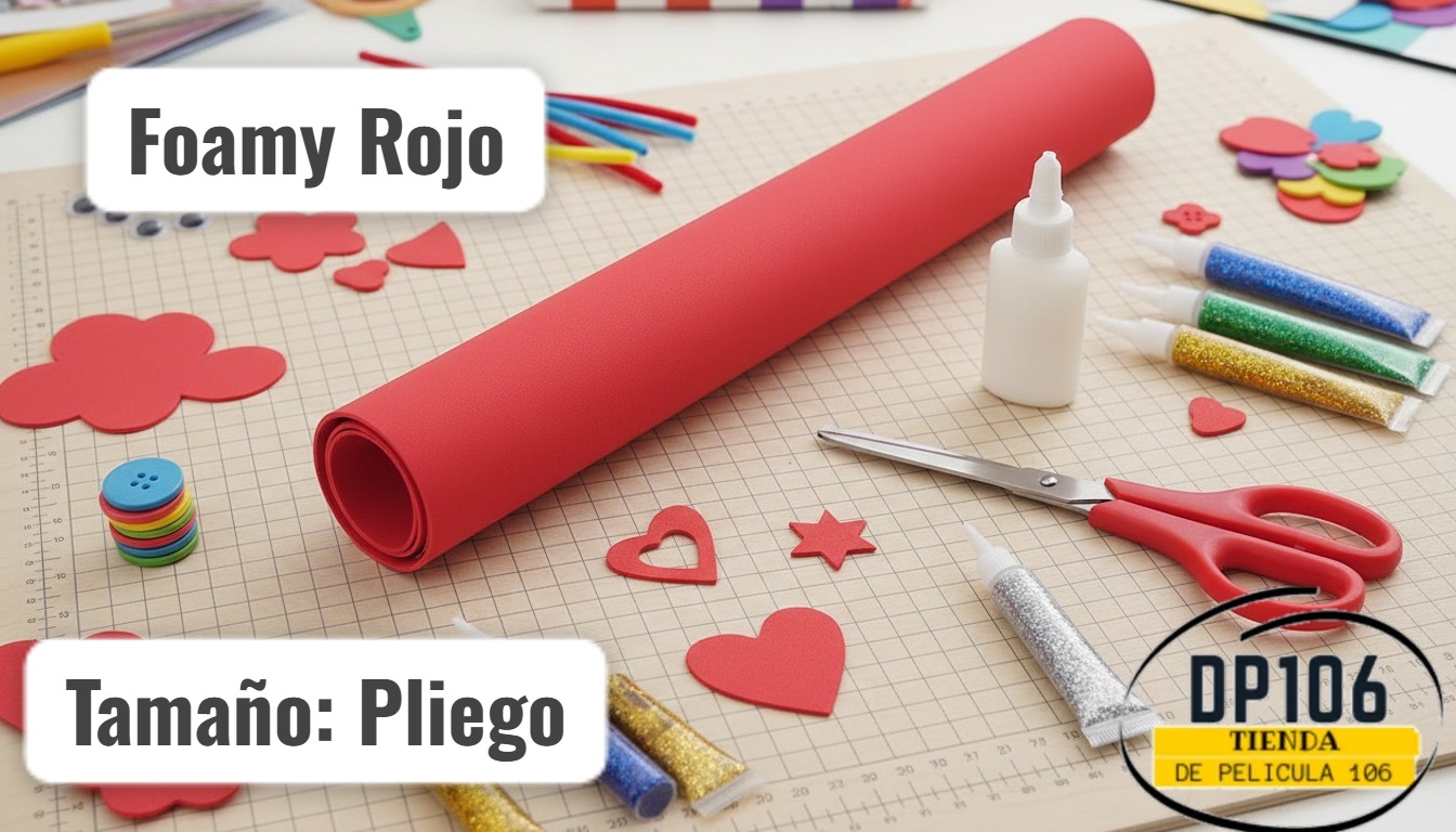 Foami Rojo Pliego X 1 Und / Foamy / Fomi - Rappi